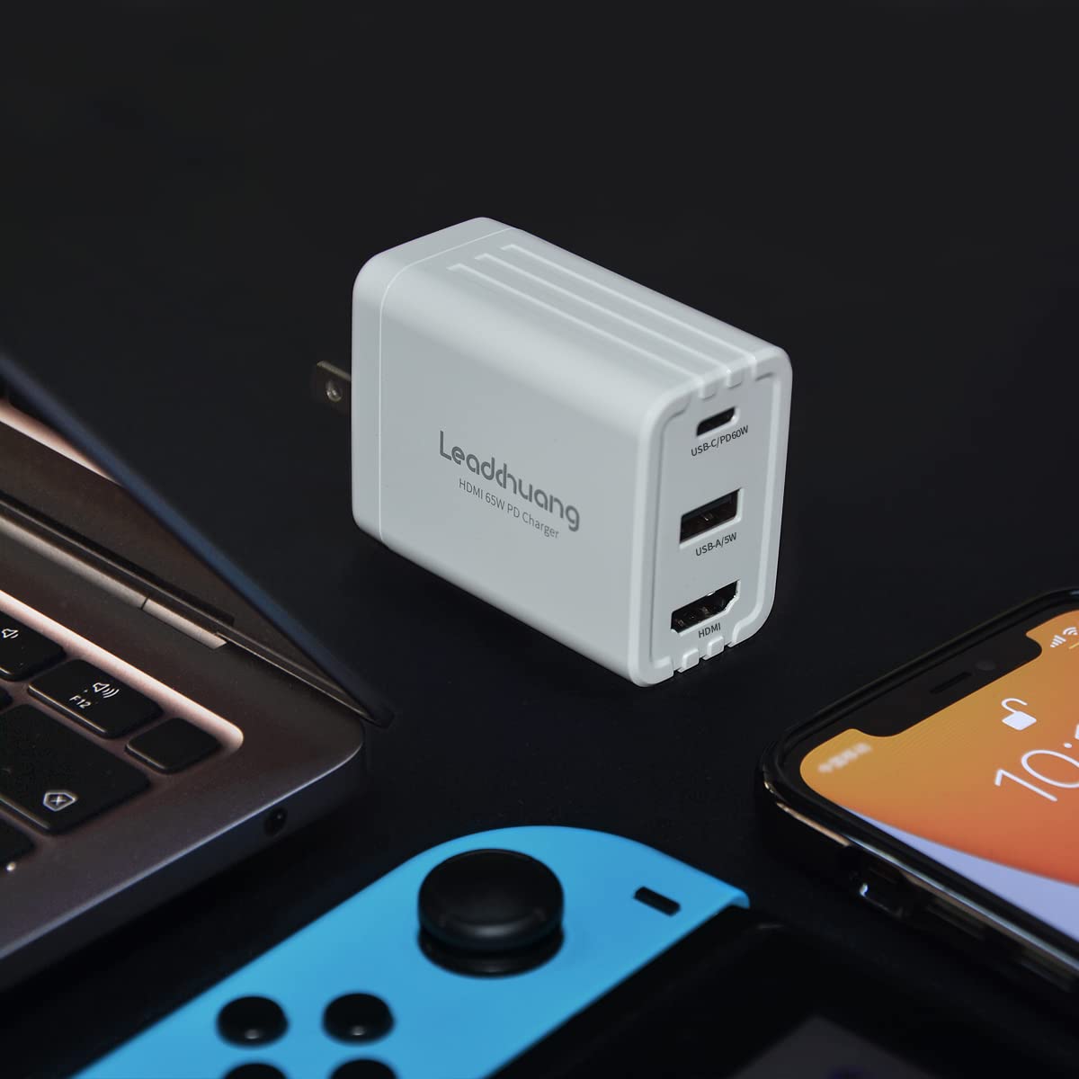 USB C Charger Block 60W - USB C Wall Charger PD USB 3.0 Port 65W TV Docking Station for Nintendo Switch, Portable Dock Station Compatible with Nintendo Switch 4K HDMI, TV Dock for Switch
