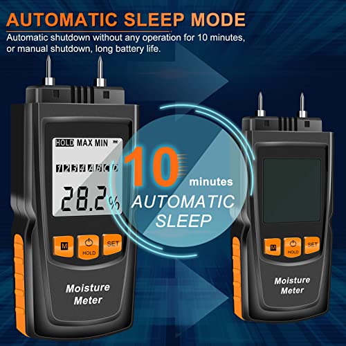 Wood Moisture Meter NICE-POWER Moisture Meter Firewood Pin-Type Humidity Meter Water Leak Mold Detector for Logs Lumber Drywall Building Materials Plaster(Large Screen 8 Modes)
