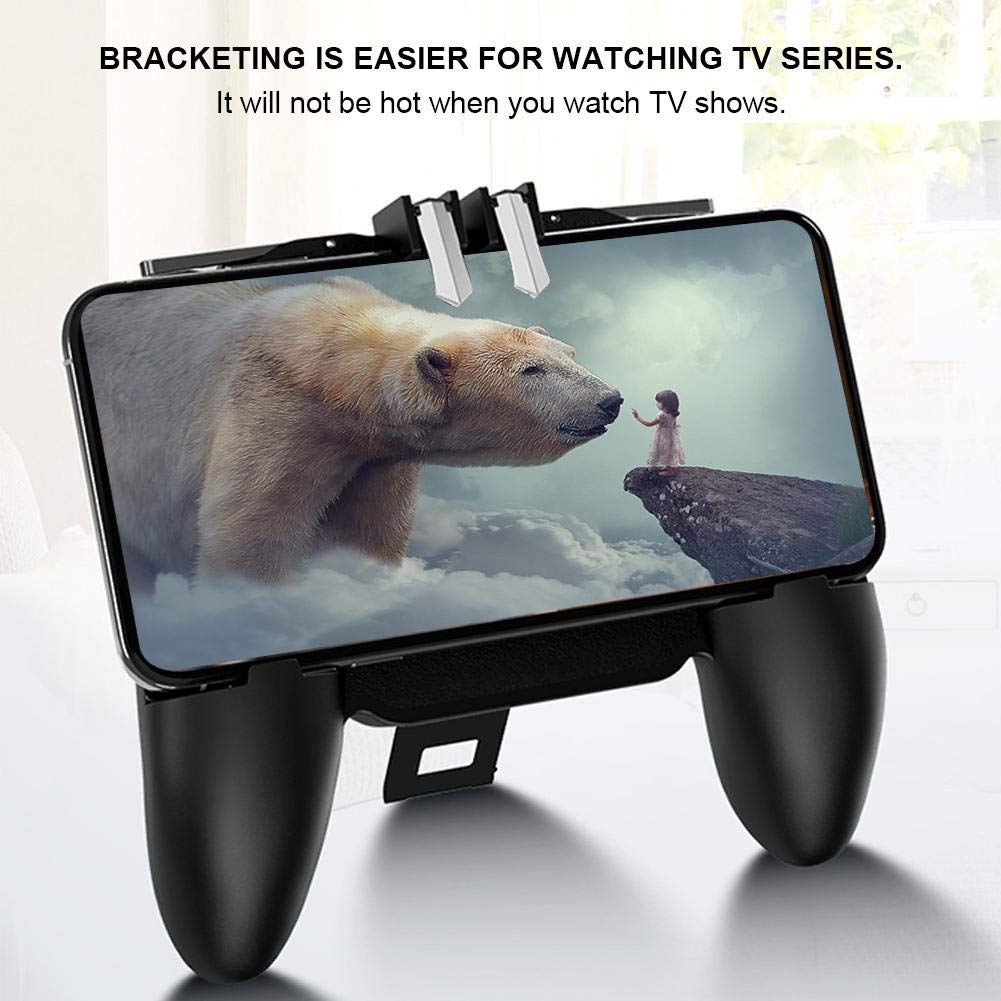 TJLSS Gaming Grip Portable Durable Upgraded 4 in 1 Game Mobile Controller with Cooling Fan Game Joystick for 4-6.5 Inch Phone