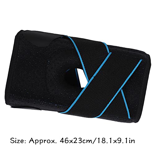 VINGVO Knee Support, Polyester Hook and Loop Knee Support for Exercise Protection (Blue)