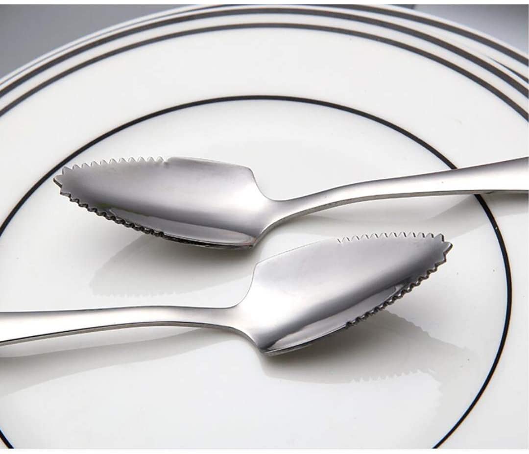 Stainless Steel Grapefruit Spoons, Jagged Grapefruit Spoon, Suitable for Citrus Fruits, Kiwi, Salads and Desserts, Set of 6…