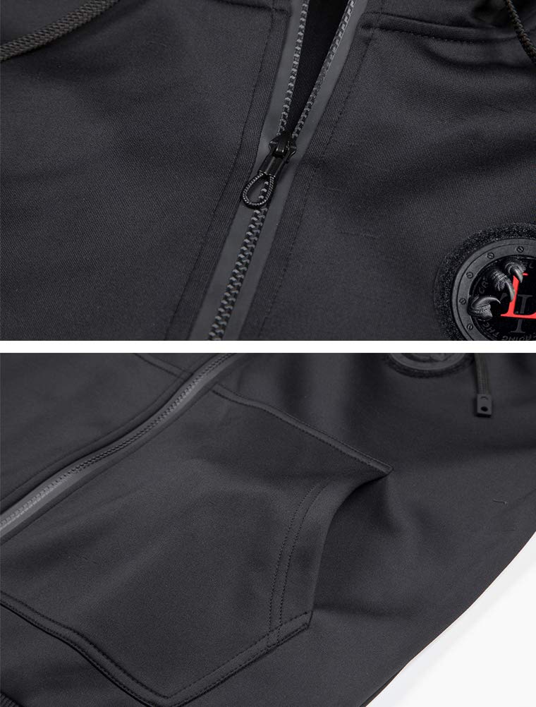 PASOK Men's Casual Tracksuit Set Long Sleeve Full-Zip Running Jogging Athletic Sweat Suits (M, Style 2 Light Gray)