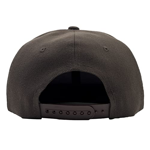 Utmost Classic Snapback Baseball Cap Hat Hip Hop Style Flat Bill Visor Blank Solid Color Camouflage Adjustable Size (Brown)