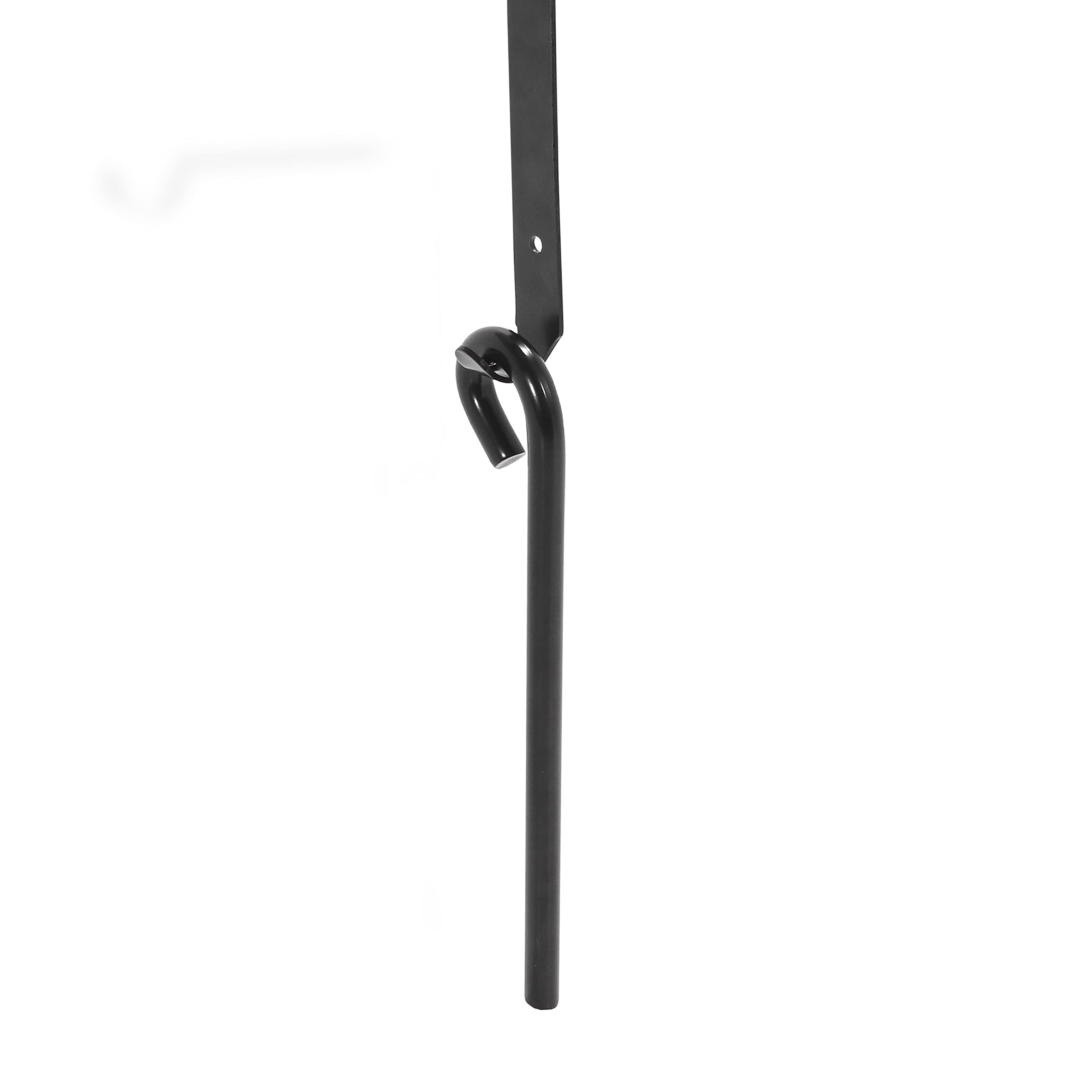Triangle Dinner Bell - Heavy Duty Chuckwagon 9" Black Cast Iron with Striker - Complete with a Decorative Table Dinner Bell
