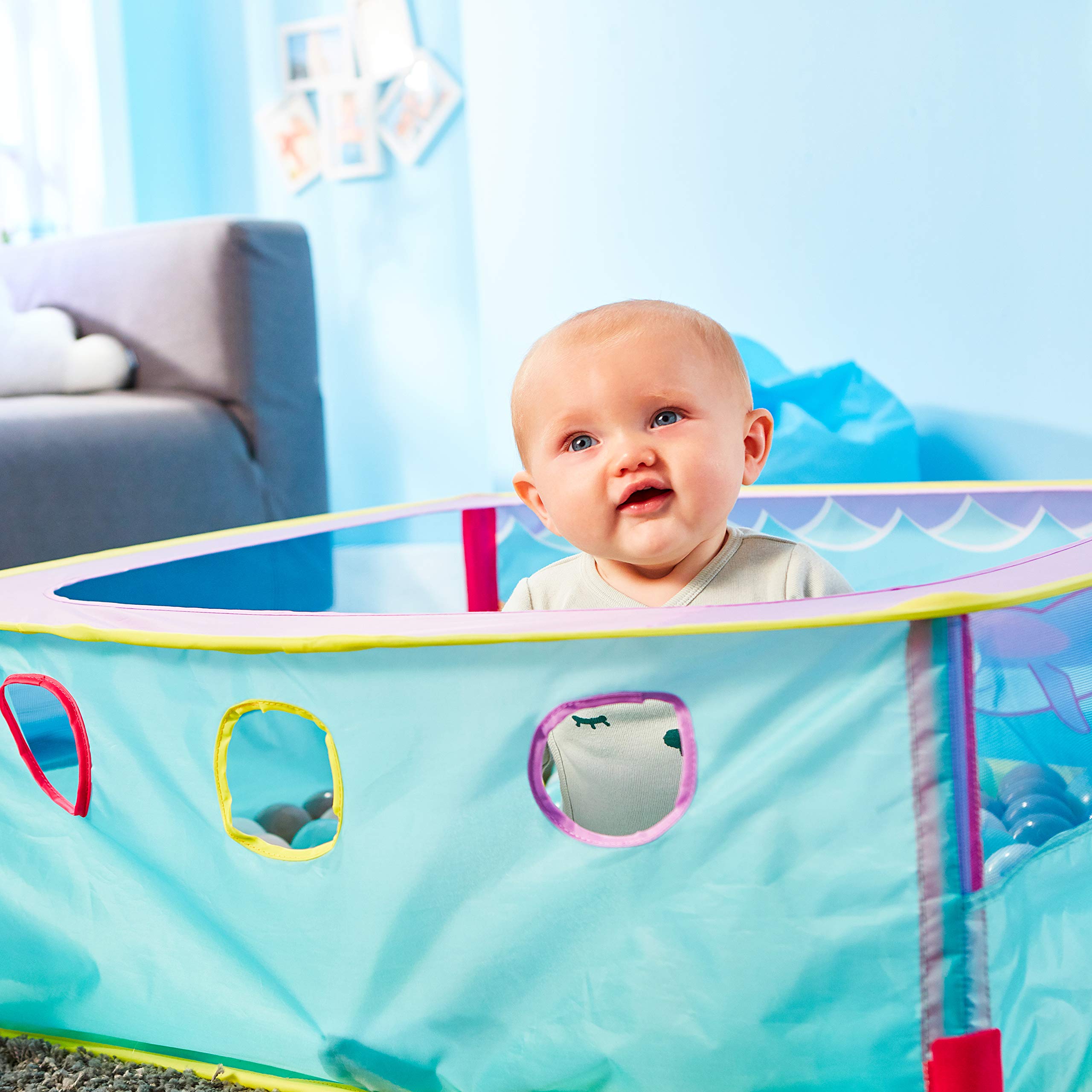 Pop N Fun Sensory Ball Pit - for Ages 6 Months + | Pops Up in Seconds - Creative and Active Play, for Imaginative Kids - Includes 25 Balls