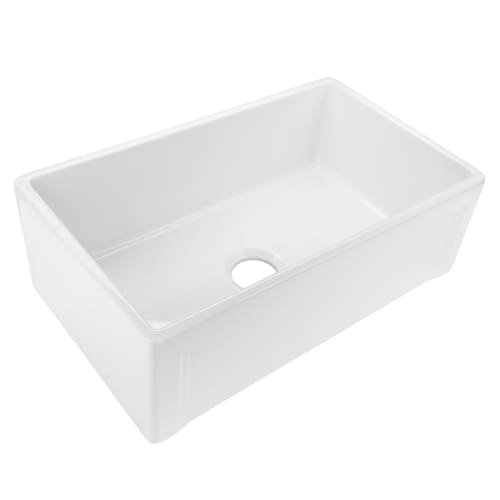 Miseno MNO33201FC Inferno 33" Single Basin Farmhouse Fireclay Kitchen Sink - White