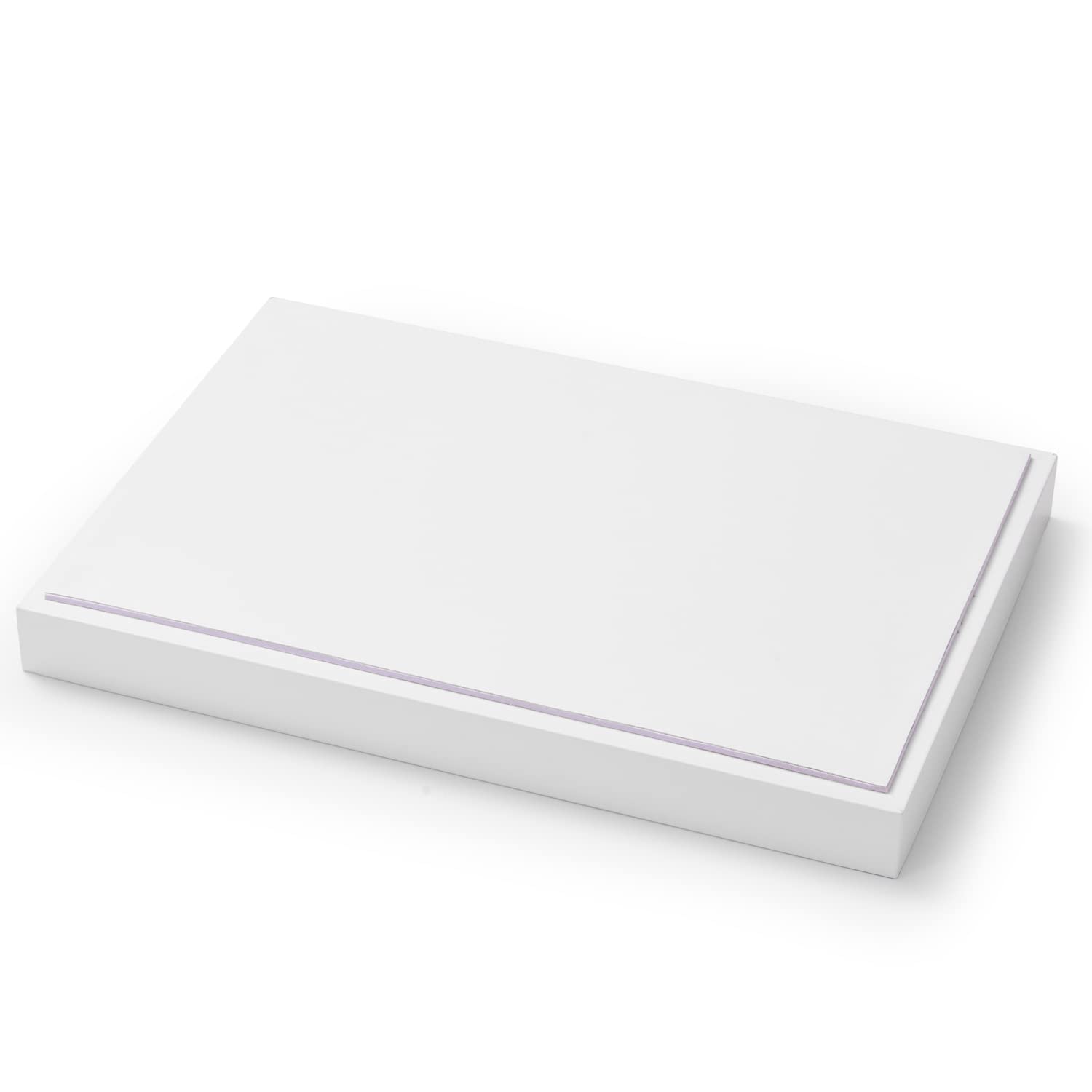 Oirlv Premium White Leather Stackable Jewelry Tray Flat Jewelry Organizer Tray for Jewelry Accessory Trade showcase
