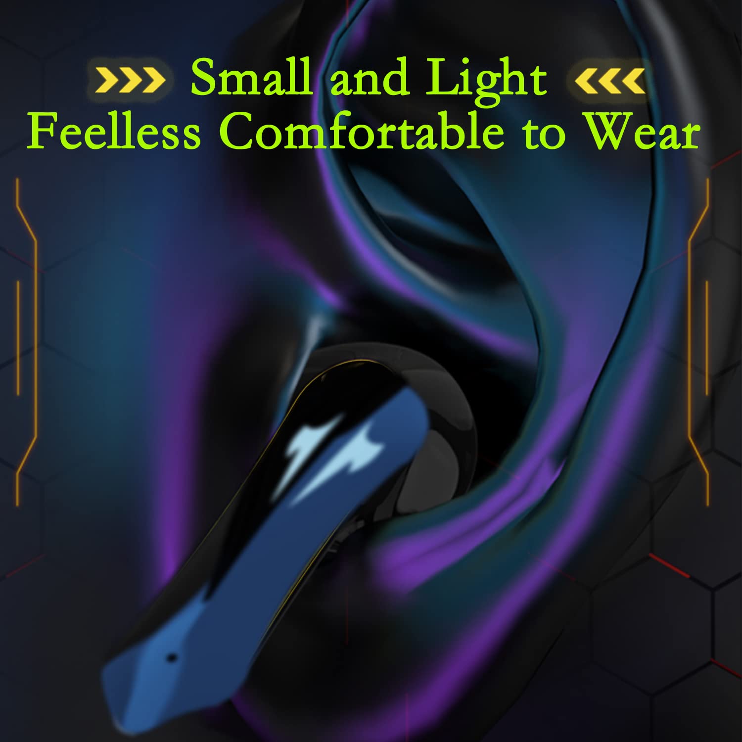 WHITOR Wireless Gaming Headset, Real Game in-Ear Headset, Bluetooth Headset Touch Control, 10m Effective Connection, Headset Noise Reduction and Own LED Light, Long Game Time…