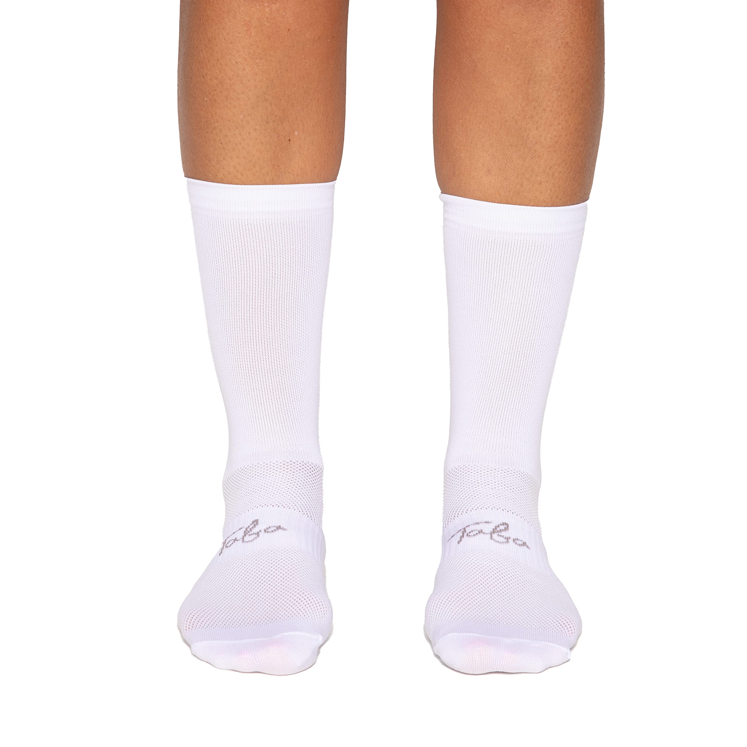 Taba Sport Unisex Compression Cycling Socks – 7''Length Biking Socks for Road Cycling (Black, 3 Pack), One Size