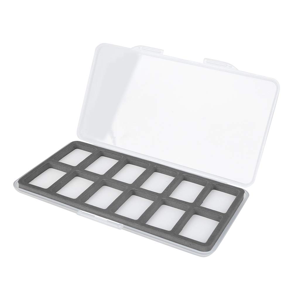 Ruining Fly Storage Box, Bait Case, Transparent with Foam Accessory Fishing Supply for Fishing for Lure Storage 12 Cells