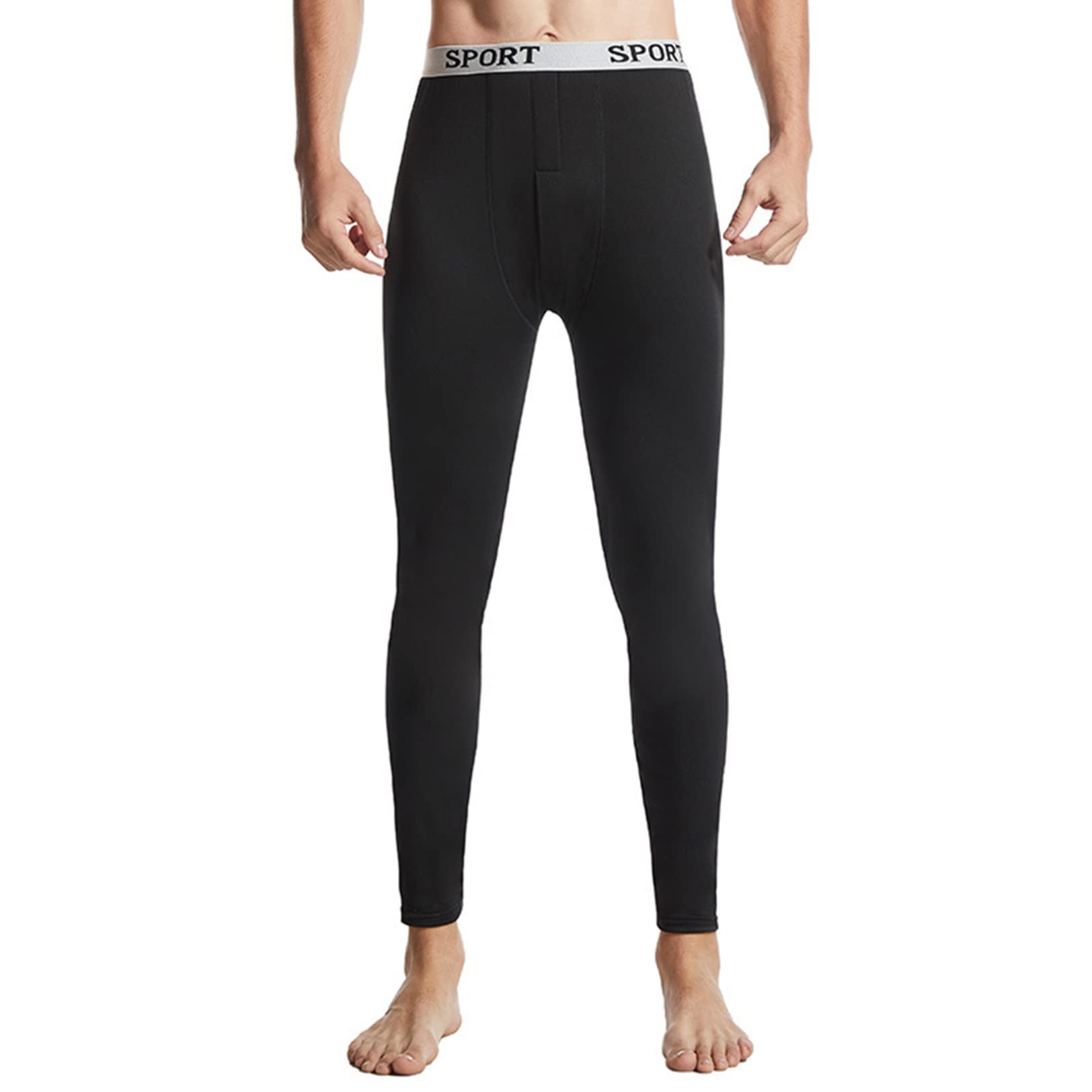 vastwit Men Thermal Underwear Pants Athletic Leggings Tights Base Layer Bottom Long Johns PantsTrousers Black A 3X-Large