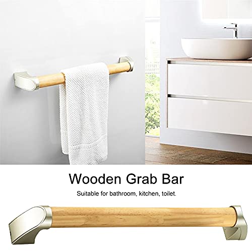 Wooden Grab Bar Wall Mounted Durable Grab Rails for Home Bathroom Withstand 80-100kg(Size:34cm/13.39inch)