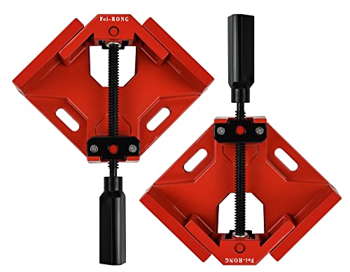 Woodworking Tools, Corner Clamps for Woodworking Corner Clamp Handle Right Angle Clamp 2pcs Degree Aluminum Alloy Adjustable Swing Jaw For Door Boxes Photo Framing Tools for Men Christmas Gifts