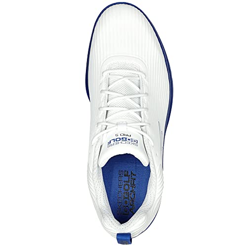 Skechers Go Golf Pro 5 Hyper Golf Shoes for Men, White blue, 10 AU