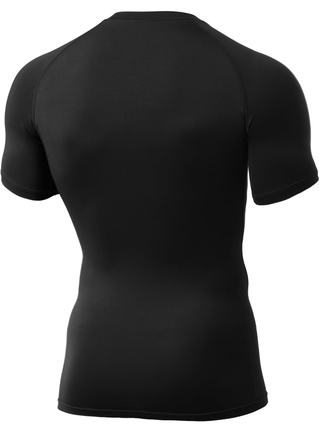 TSLA Men's Tactical Cool Dry Short Sleeve Compression Shirts, Athletic Workout Shirt, Active Outdoor Base Layer T-Shirts, V Neck Shirt Navy, Medium