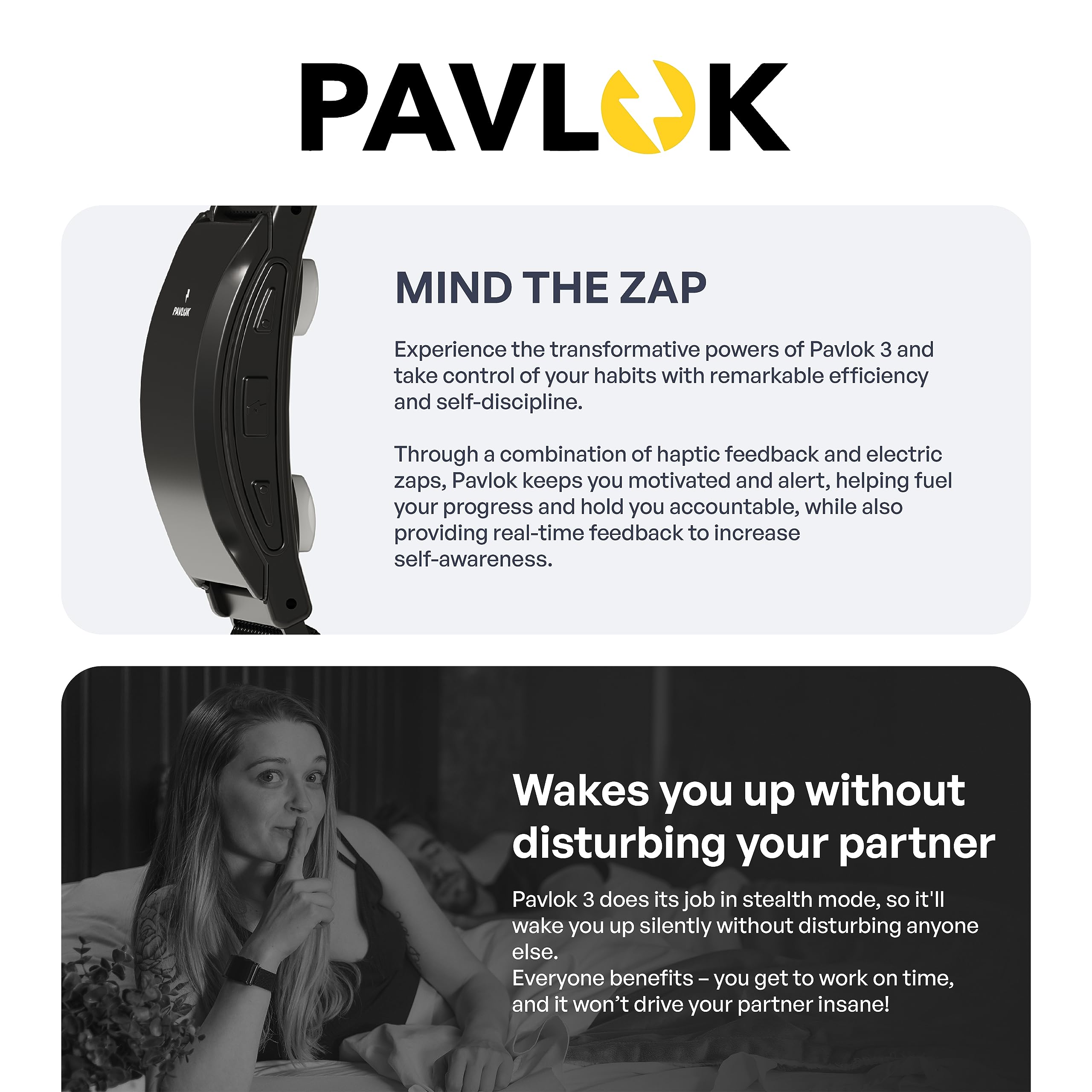 Pavlok 3 β A Personal Life Coach On Your Wrist β Practice Mindfulness and Build Good Habits β Track Your Steps, Activity, and Sleep Patterns! (SPORTS EDITION)