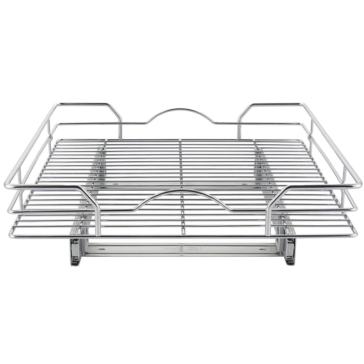 Pull Out Cabinet Organizer(11" W x 21" D x 5" H, 1 Tier Heavy Duty Slide Out Kitchen Cabinet Shelves, Sliding Drawer for Cabinet, Wire Frame, Chrome Finish