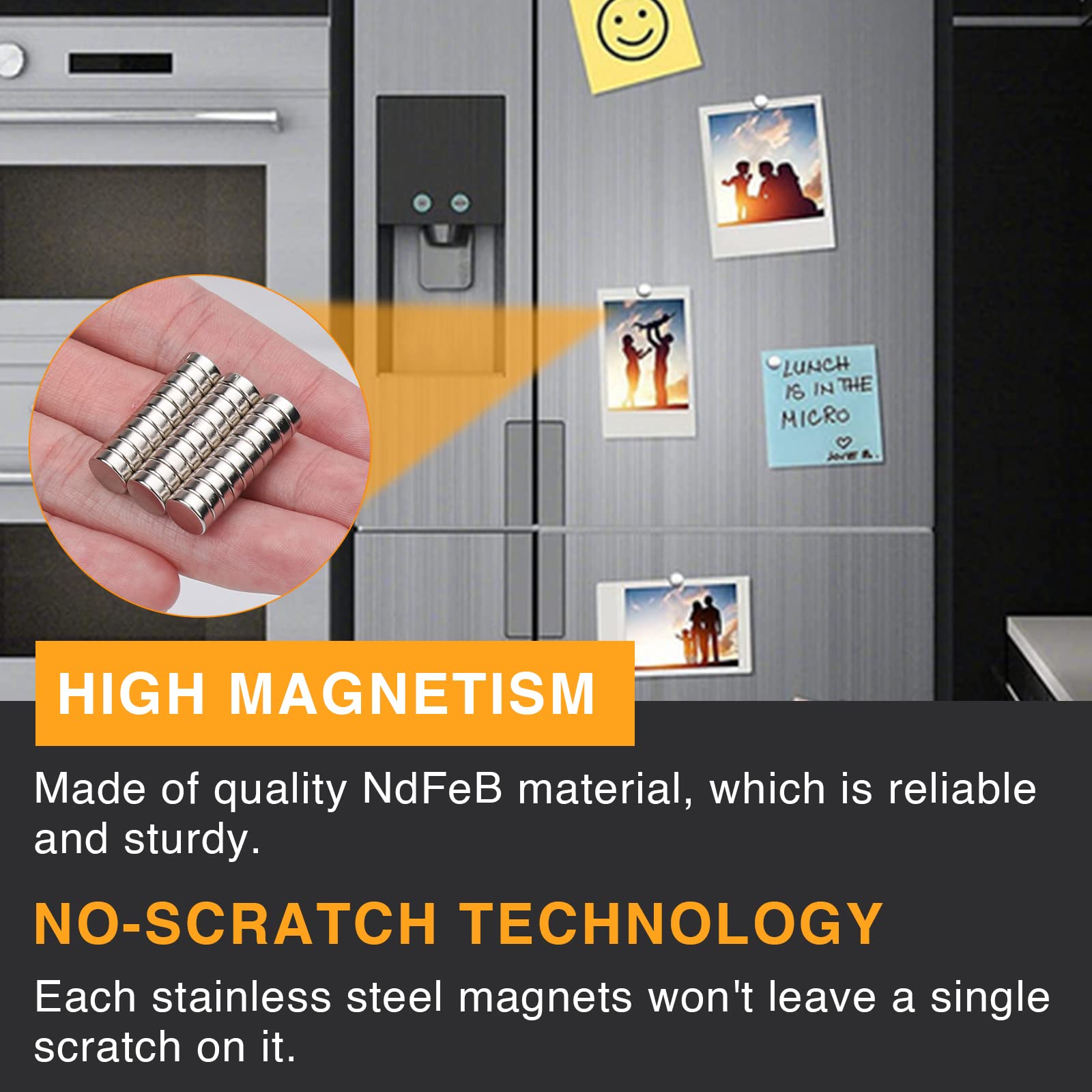TRYMAG Small Magnets, 50Pcs Strong Refrigerator Magnets Tiny Rare Earth Magnets for Whiteboard, Mini Round Neodymium Disc Magnets for Crafts, DIY, Science, Office Magnets