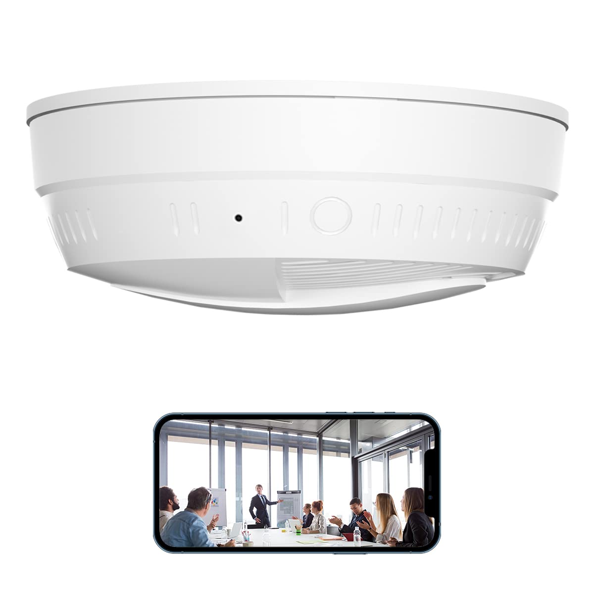 WiFi Camera in Wall Smoke Case,lizvie 1080P Wireless Security Camera with Cell Phone App,Motion Detection,Night Vision for Home and Office Surveillance, Support iOS/Android Multi-User Operation