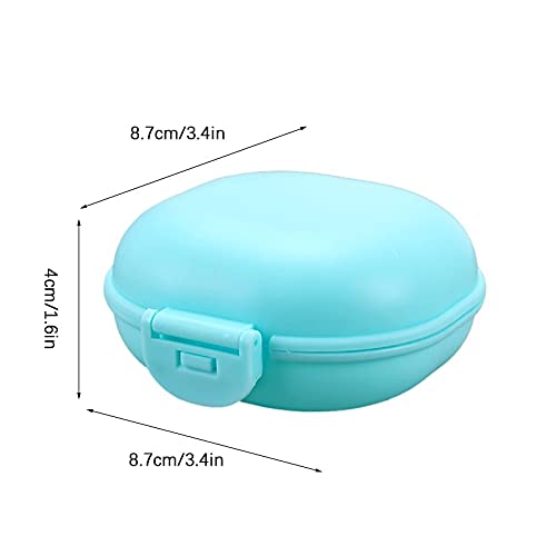PLMM soap Box, Mini Travel Soap Box with Lid Portable Soap Case Dish Shower Bathroom Drain Soap Container Tray Bathroom Accessories Dustproof (Color : Purple)
