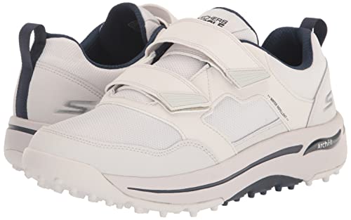 Skechers Men's Arch Fit Golf Shoe Sneaker, White/Navy 2 Strap, 11 Wide