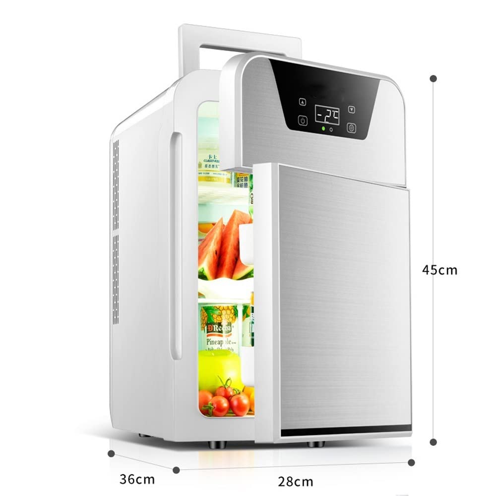 N/A Mini Refrigerator Small Car Refrigerator Double Door Car Home Dual-use Thermoelectric Mini Refrigerator Cooler