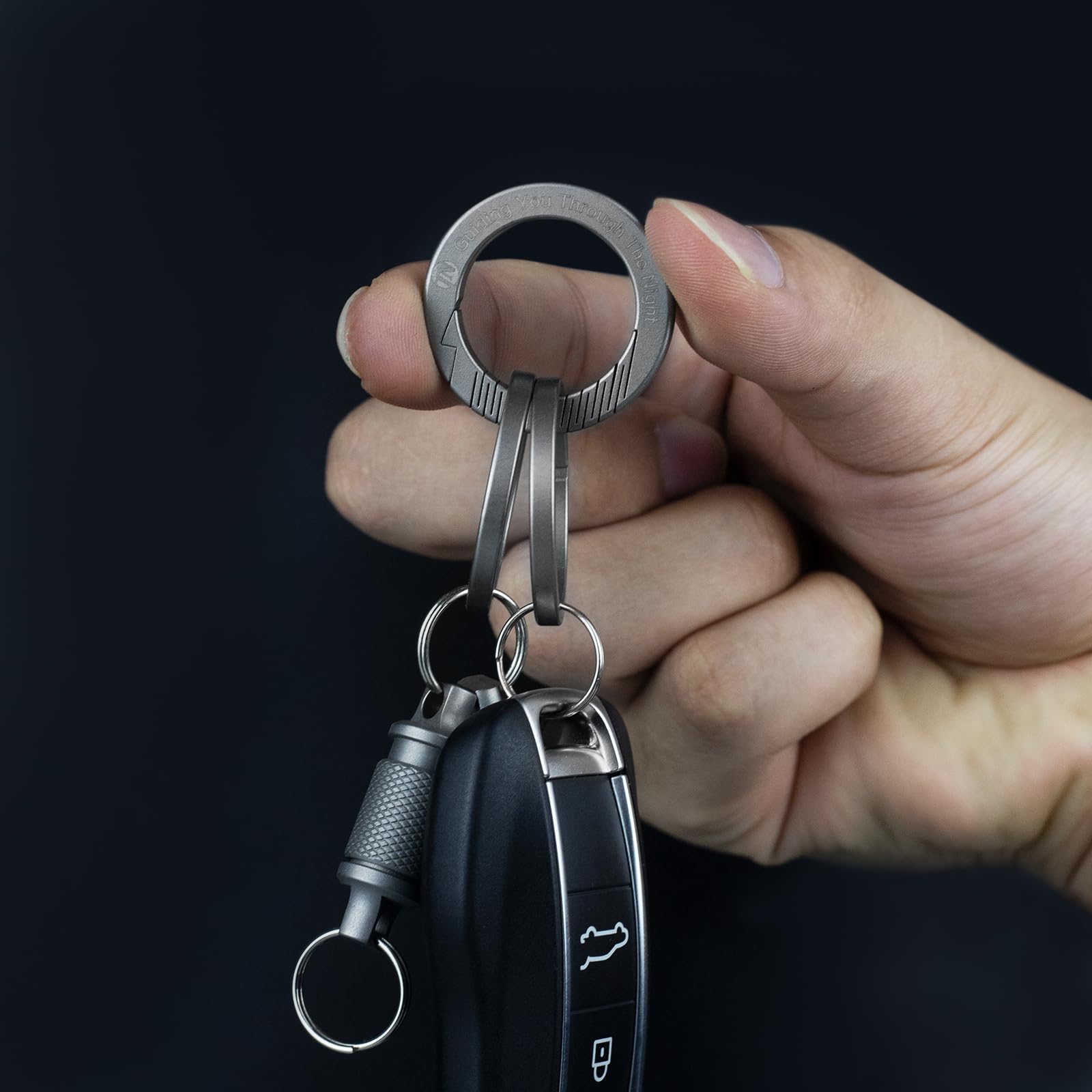 ThruNite Titanium Quick Release Keychain, Detachable Key Chains Men, Car Key Chain, Pull Apart Key Rings for Men and Women