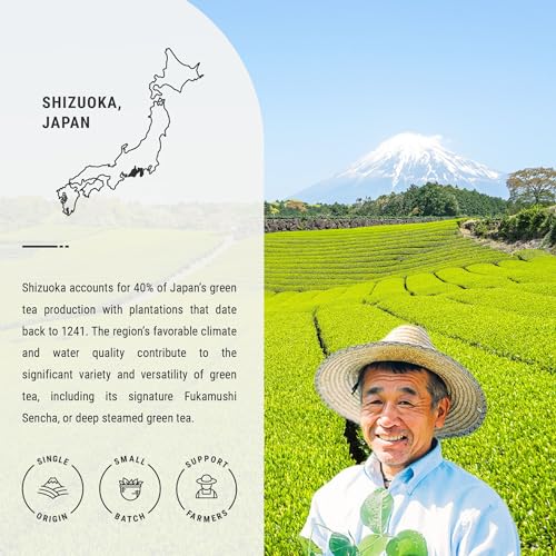 Senbird Organic Sencha - Japanese Green Tea - From Shizuoka, Japan - Loose Leaf Tea In Airtight Tea Tin (3.5oz/100g)