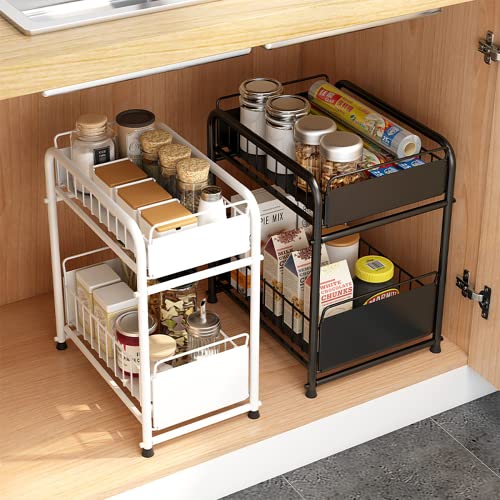 Pull-out Cabinet Organizer Under Sink Cabinet Organizer, with Sliding Storage Drawer, Large Size, Iron material