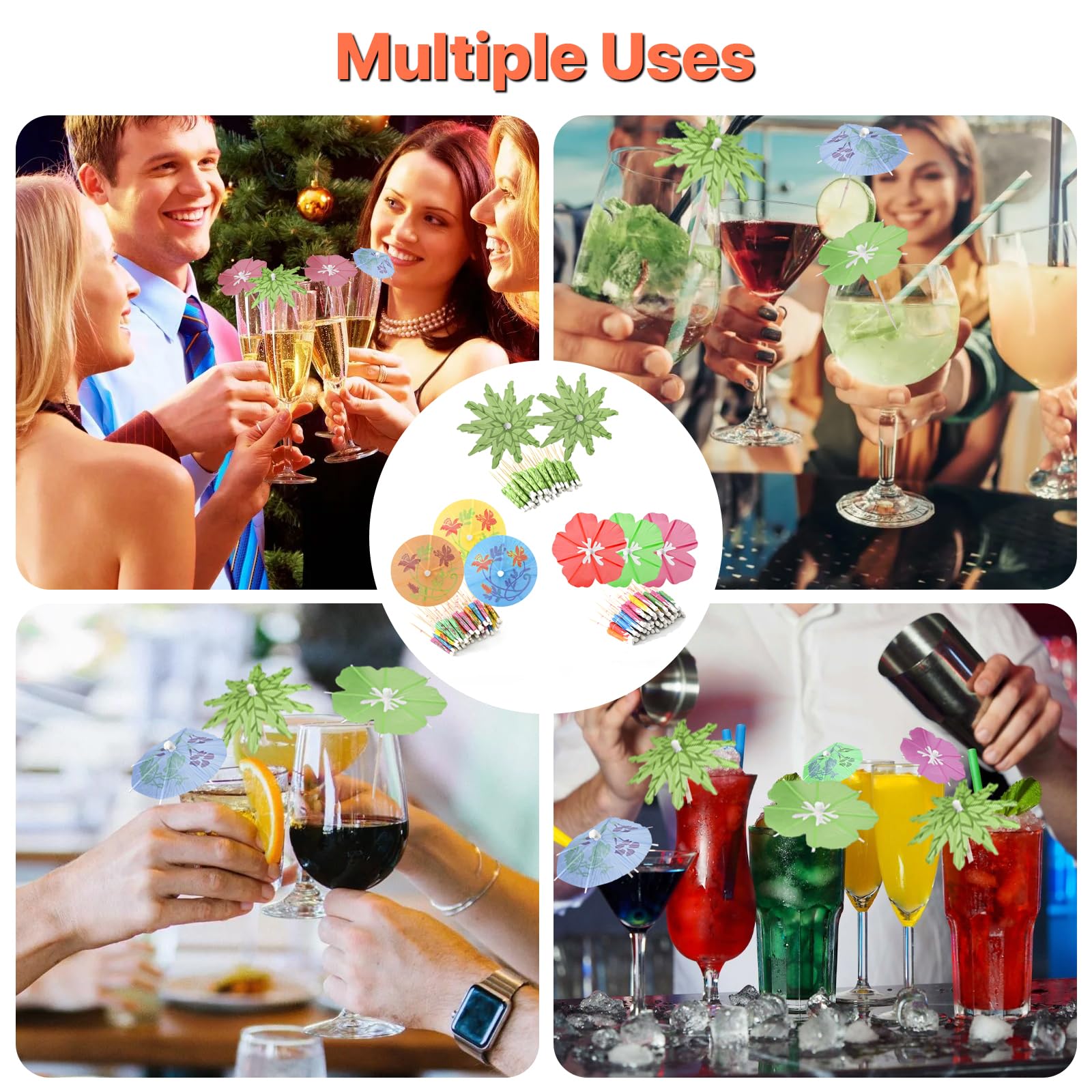 OFCOX Drink Umbrellas, Drink Umbrellas Cocktail Picks, Cocktail Umbrellas, Cocktail Umbrellas for Drinks, Cocktail Decorations for Drinks, Umbrella Drinks Sticks, Mini Umbrellas for Drinks. 150 PCS