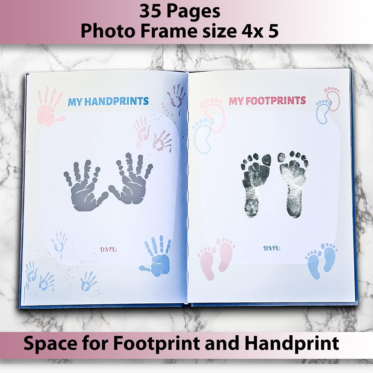 My Little Heart Baby Memory Book, Modern Baby Book, Gender Neutral, 35 Detailed Pages, Keepsake