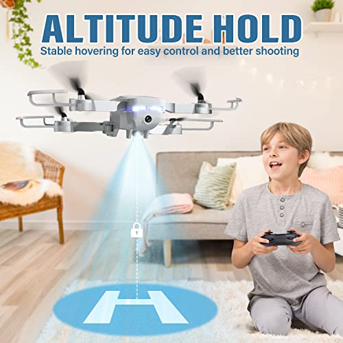 Mini Drones for Kids with Camera 1080P HD, Foldable WiFi Drone for Beginners Adults, Easy Control with One Key Operation, Trajectory Flight / Voice / Gesture / Gravity Control, 360° Flip, Headless Mode, Speed Adjustment, Boys Girls Gift with 2 Batteries M