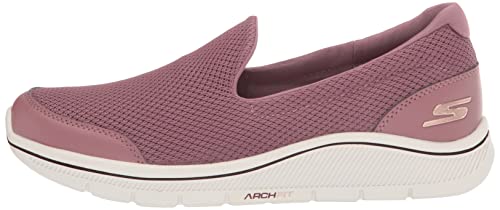 Skechers Women's Arch Walk Relaxed Fit Slip On Golf Shoe Sneaker, Mauve, 5.5