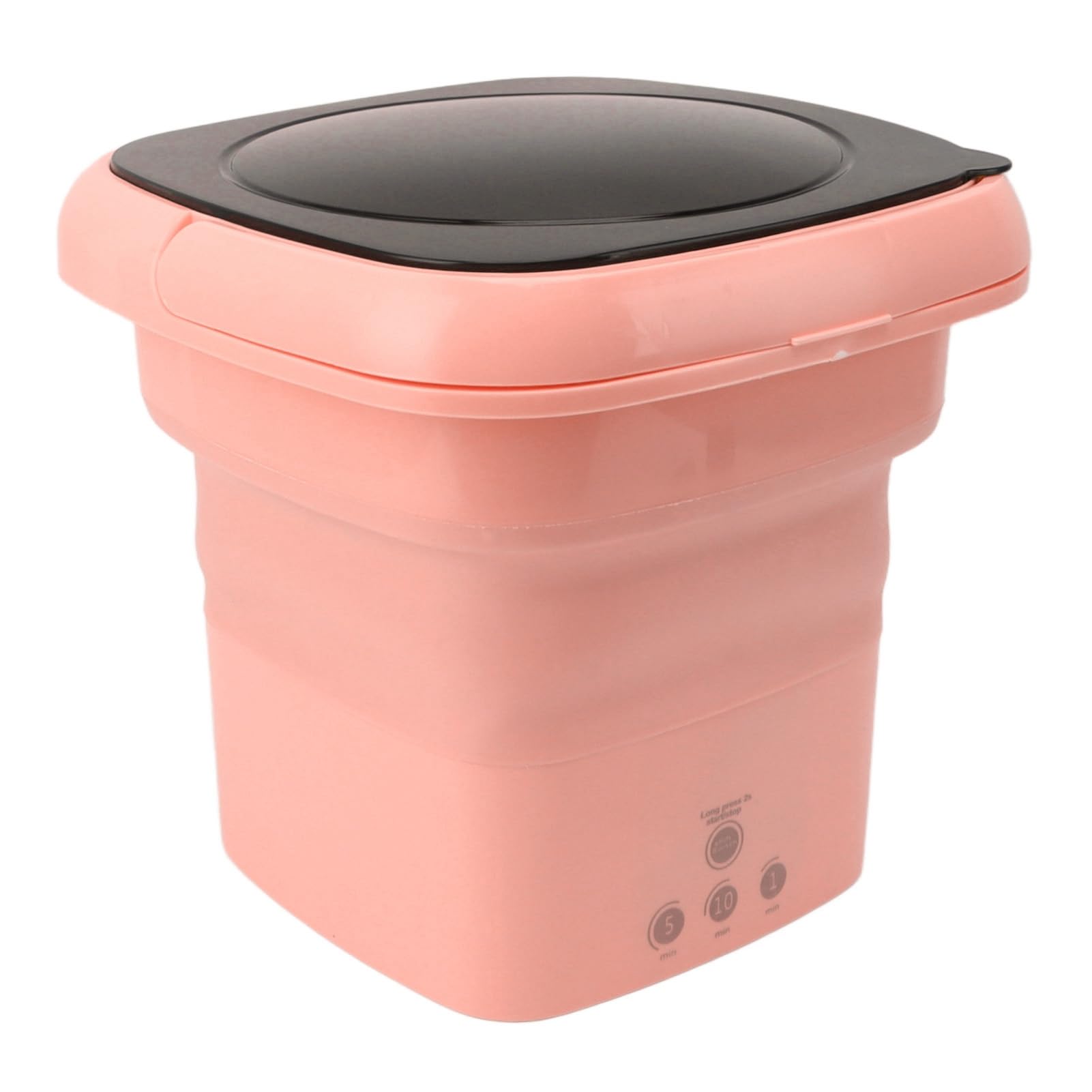 Mini Folding Bucket Washer, Foldable Washing Machine Portable Bucket Laundry Washer for RV Travel Apartment 100 to 240V (US Plug)