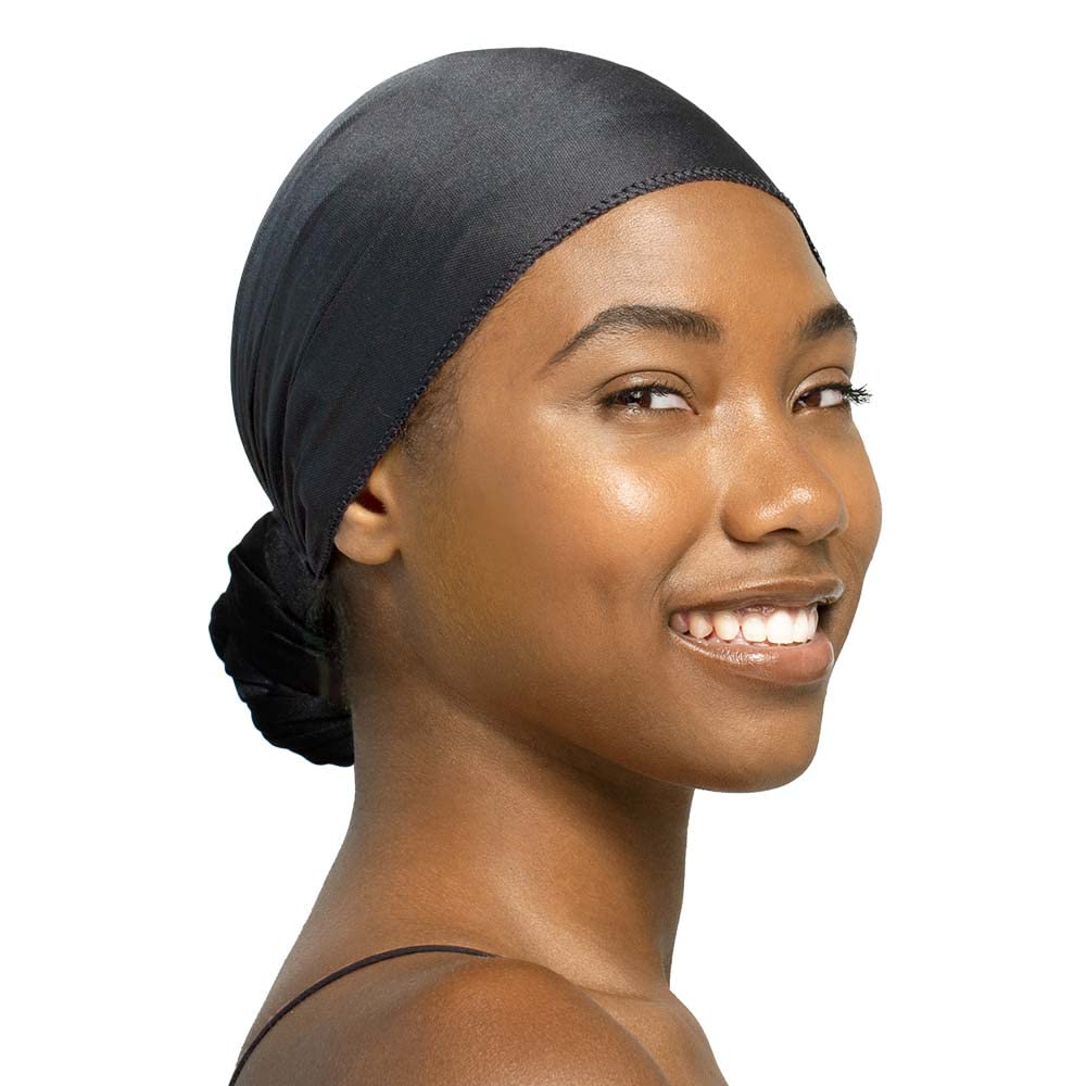Stay on Satin Hair Wrapping Scarf for Sleeping, Black