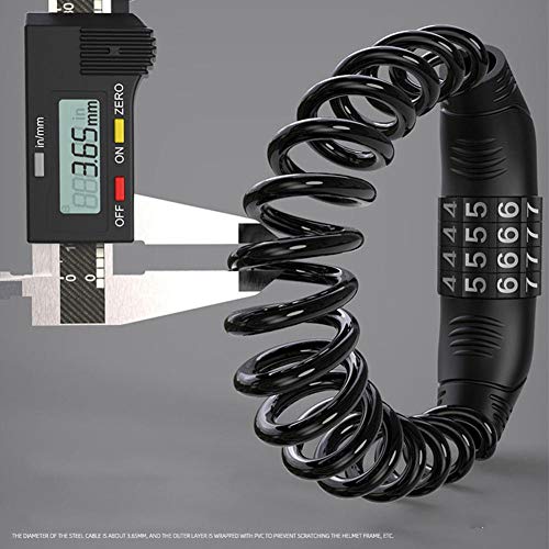 RUKDA Bicycle Lock Mini Bicycle Lock Password Anti-Theft Cycling Helmet Bicycle Cable Lock Code Combination Security Cable Bike Lock Bike Lock