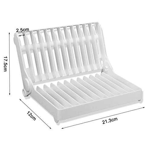 OUSHOP Dish Rack Foldable Dish Plate Drying Rack Kitchen Organizer Plastic Storage Holder Cooking Dish Pan Stand Kitchen Dish Bowl Drainer Holder