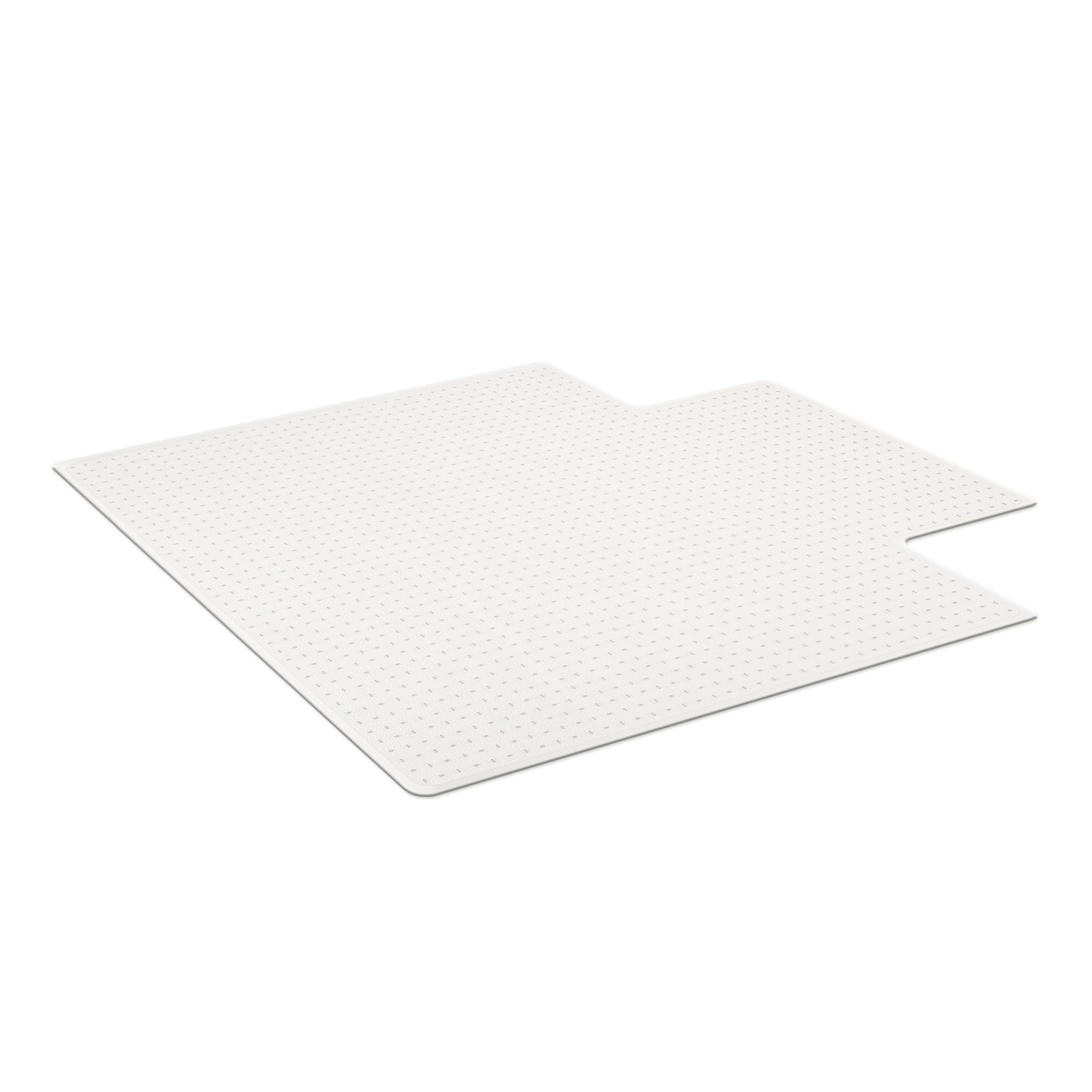 RealspaceĀ® Medium-Pile Chair Mat With Beveled Edge, Standard Lip, 45"W x 53"D, Clear
