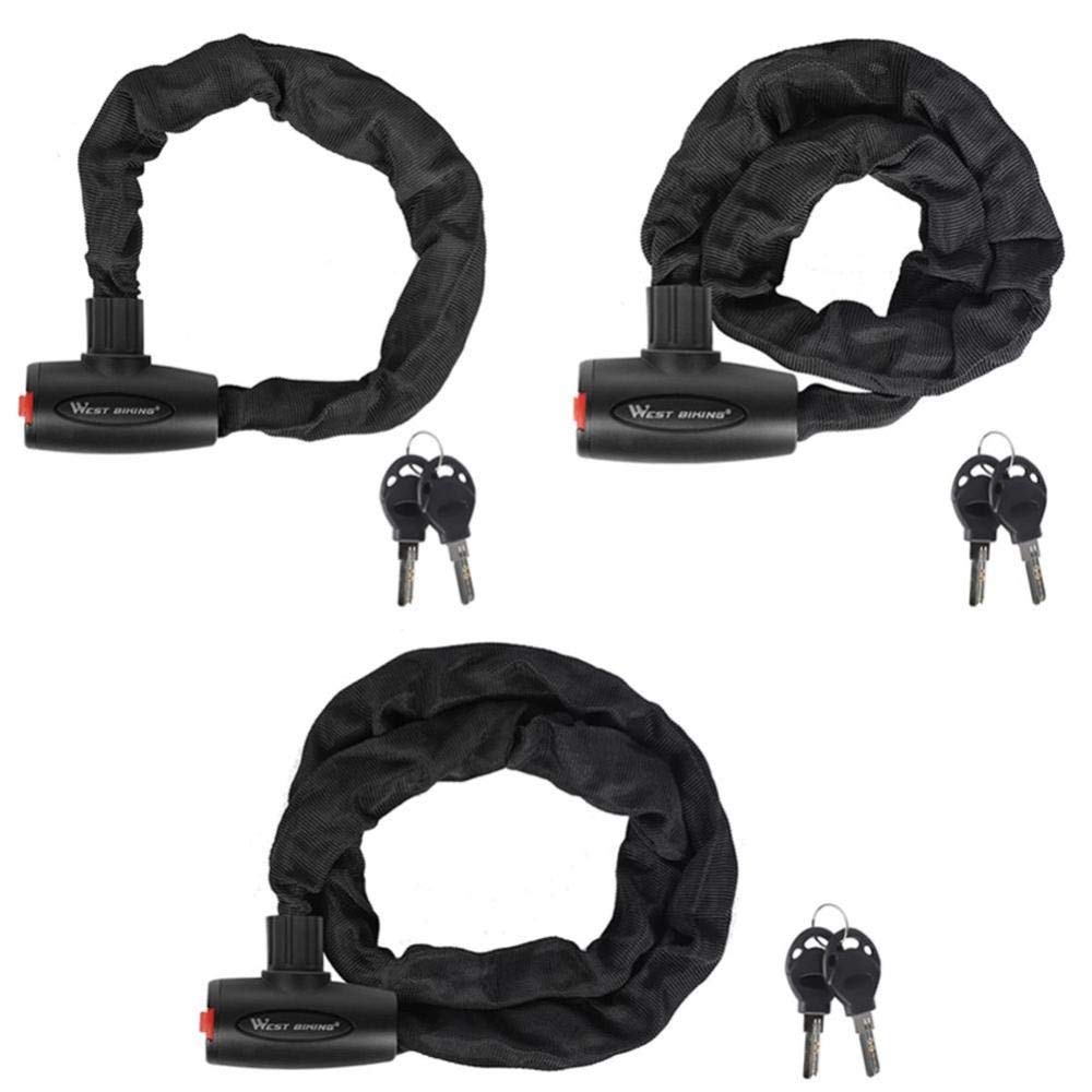 RUKDA Bicycle Lock Durable Bicycle Lock Multi-Function Bicycle Lock Steel MTB nti-Theft Security Reinforced Chain Lock for Hiking Bike Lock