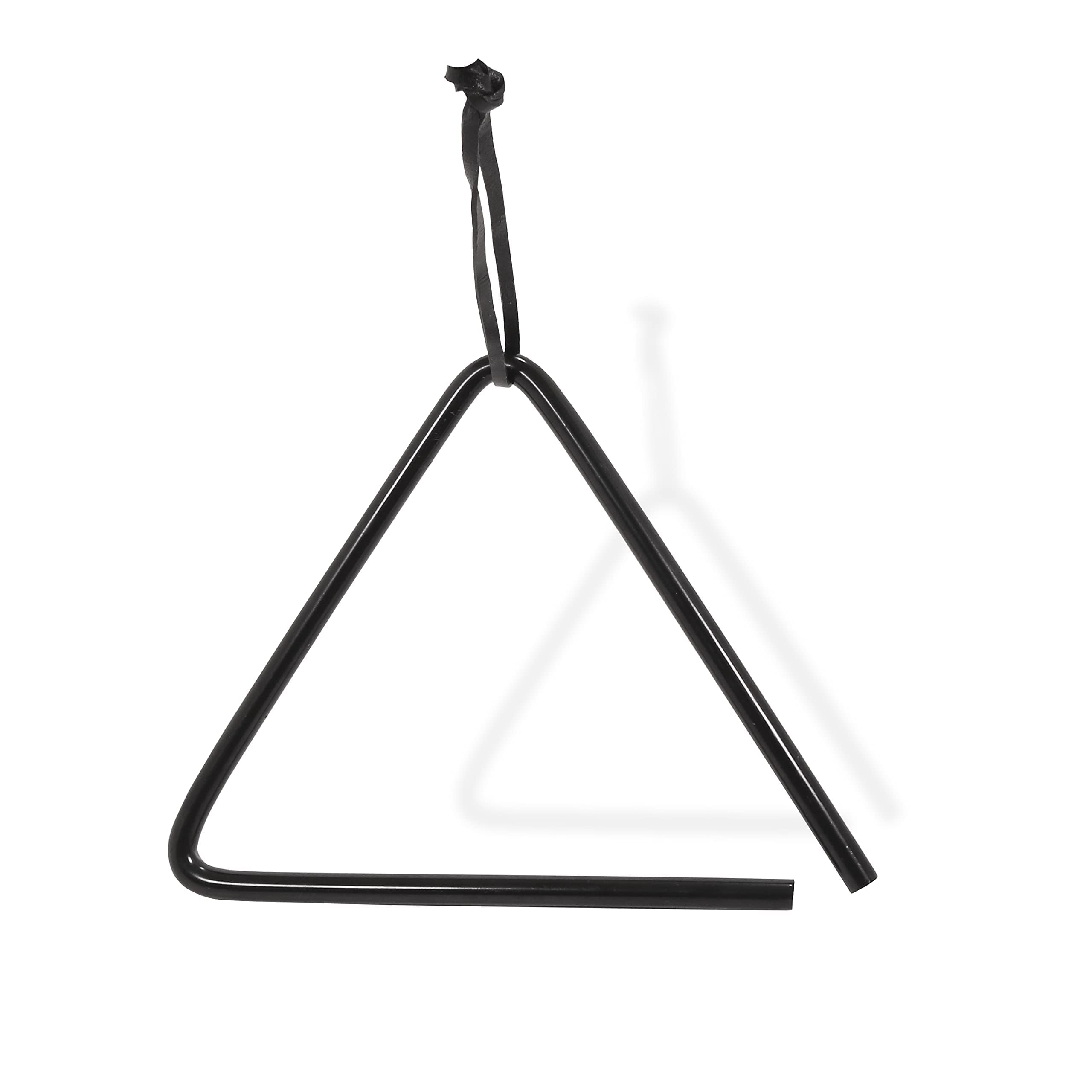 Triangle Dinner Bell - Heavy Duty Chuckwagon 9" Black Cast Iron with Striker - Complete with a Decorative Table Dinner Bell