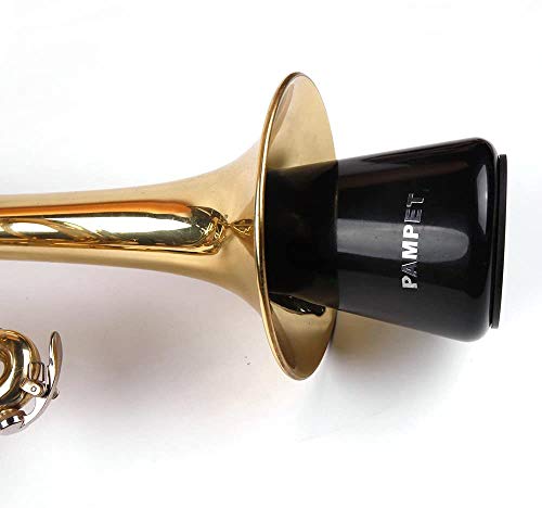 Pampet Lightweight Practice Trumpet Mute Silencer,Trumpet Straight Mute (Black)