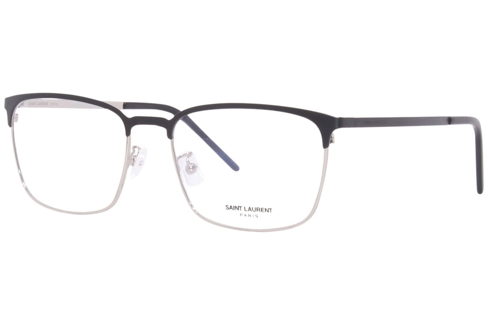 Saint Laurent SL 378/F SLIM 001 Black Metal Rectangle Eyeglasses 56mm