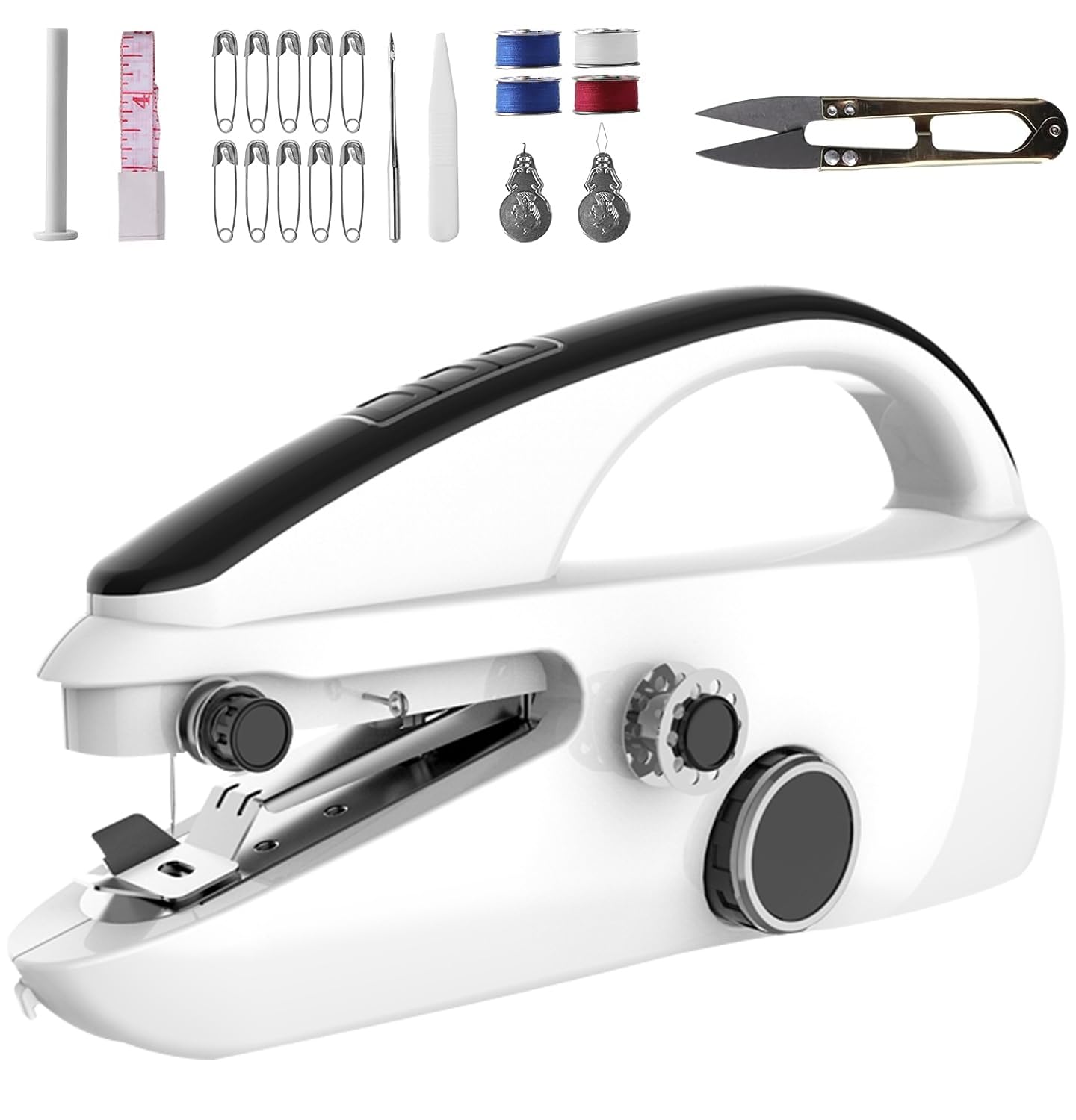 Mini Sewing Machine Kit - Mini Portable Handheld - Sewing Machines cordless for Beginners & Quick Stitching Home DIY Handmade Stitch Home Travel