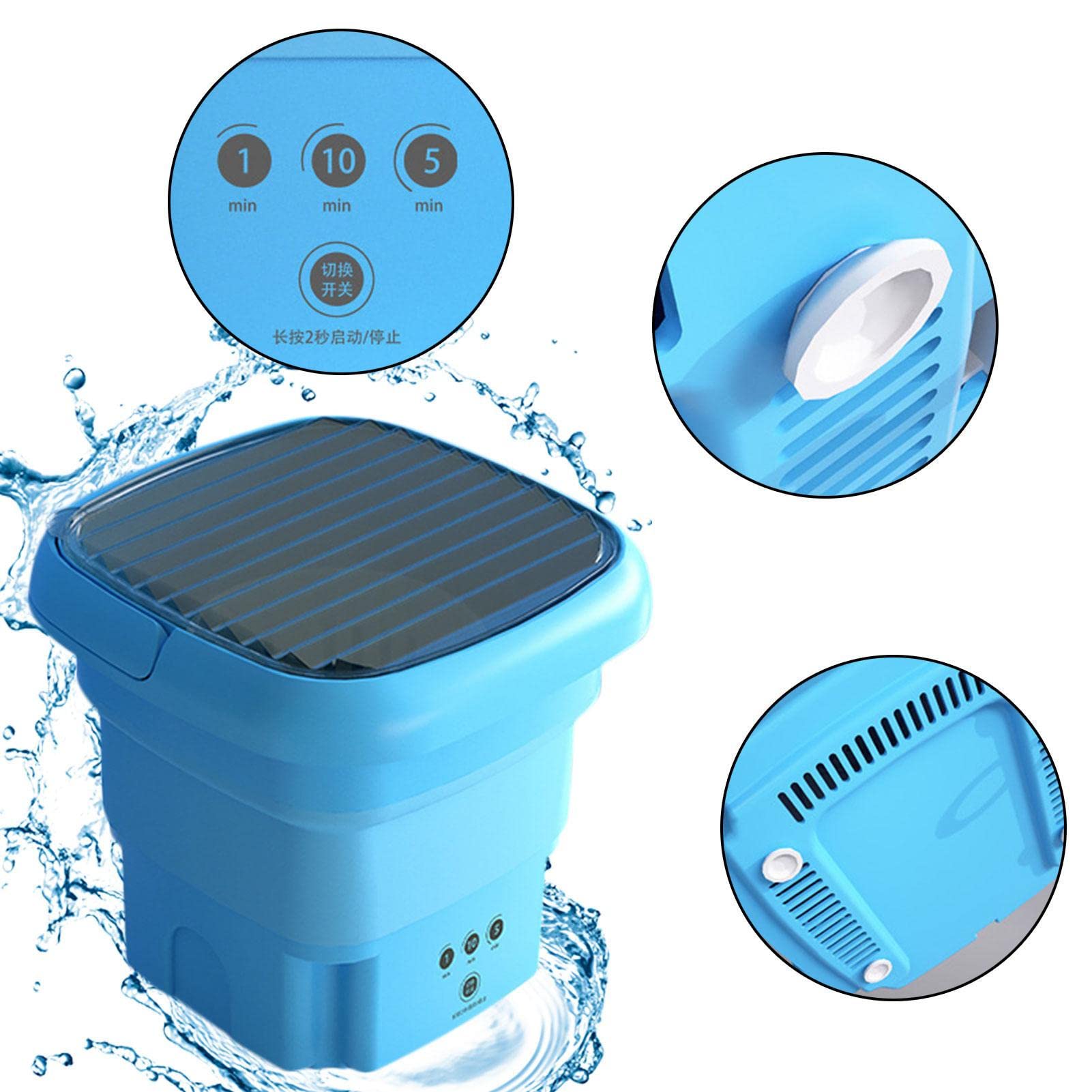 Mini Washer, Small Portable Washing Machine, Foldable Mini Washer With Drain Basket, Deep Cleaning Laundry, Touch Screen Washing Machine For Apartment, Laundry, Camping, RV, Travel, Underwear, Persona