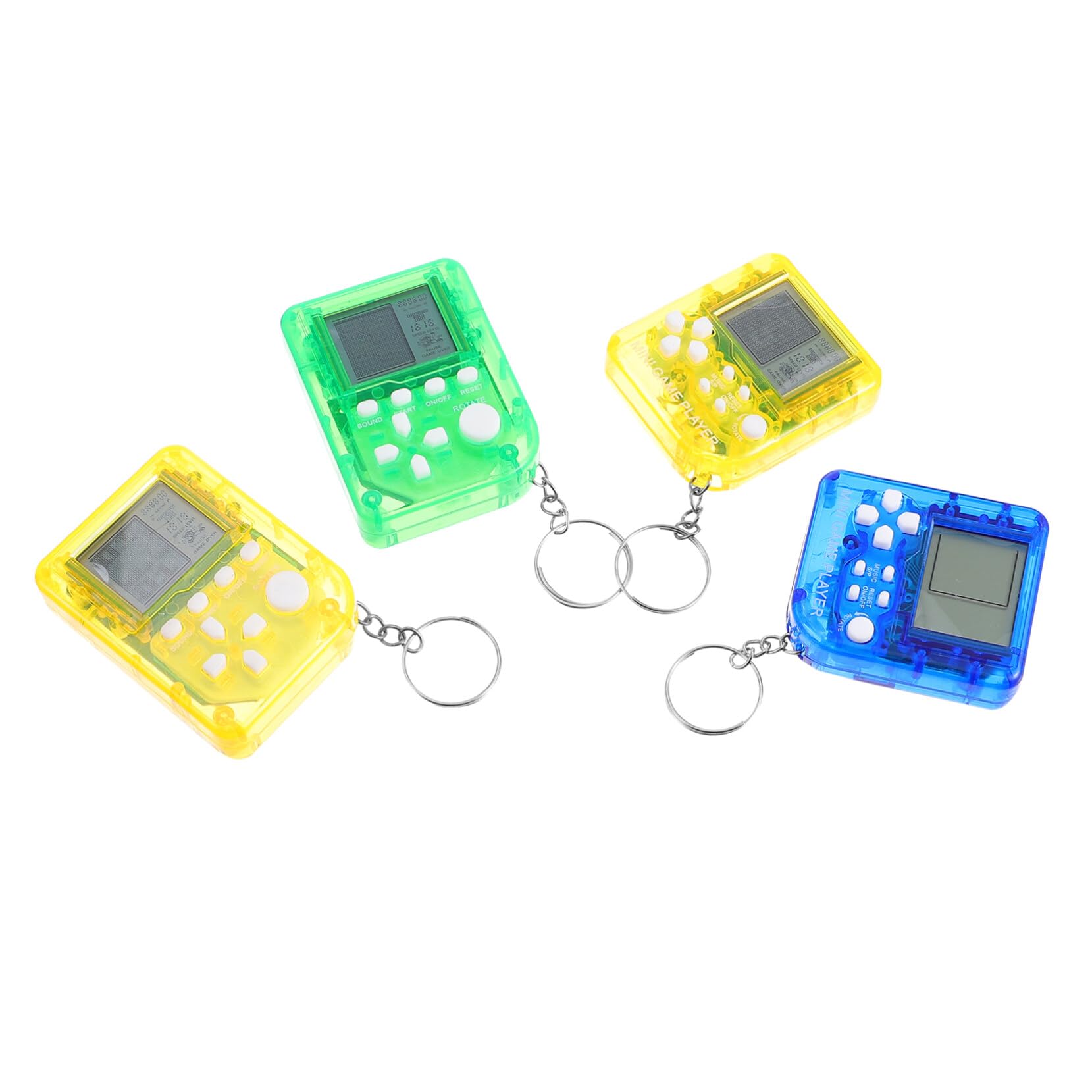 TOGEVAL Backpack Keychain 4pcs Hanging with for Color Console Random Game Games Chains Gifts Brick S Keychain Mini Classic Portable Children Keychains Handheld Retro Kids Toys