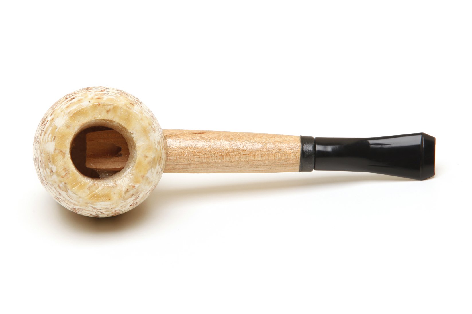 Missouri Meerschaum Mini Morgan Black Stem Corncob Tobacco Pipe- "The Nose Warmer"