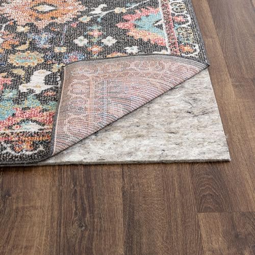 Mohawk Home 8' x 10' Non Slip Rug Pad Gripper 1/2 Thick Dual Surface Felt + Rubber Gripper - Safe for All Floors
