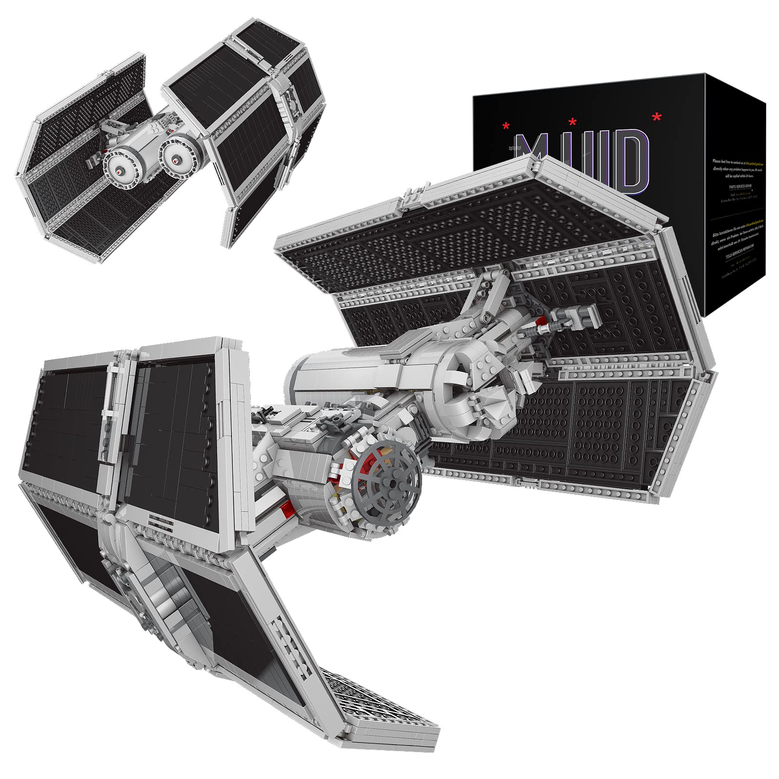 WLOXBKF MOC Imperial TIE Fighter Building Kit;Spaceship Model Kits, 3616+Pcs Star Plan Toys UCS Collectible Set for Adults, STEM Projects Educational Birthday Gifts Blocks