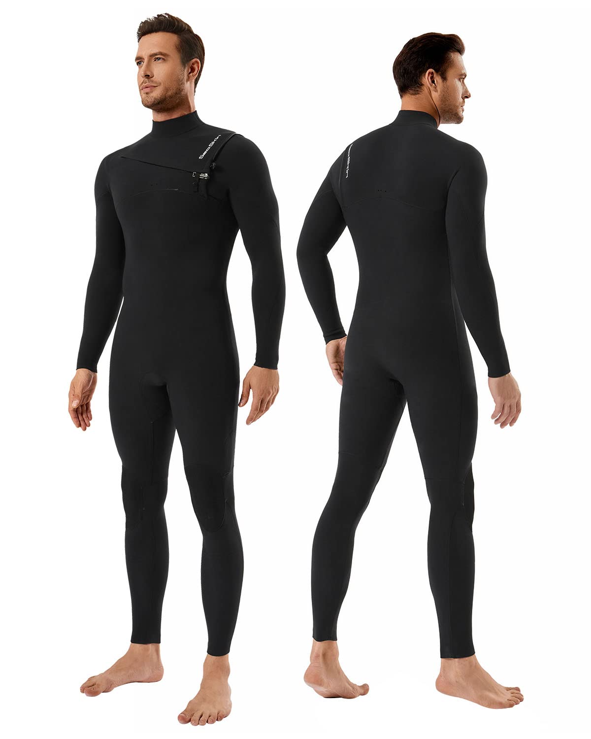 Seaskin Surfing Wetsuit for Mens Womens 3/2mm Chest Zip GBS Full Wetsuit