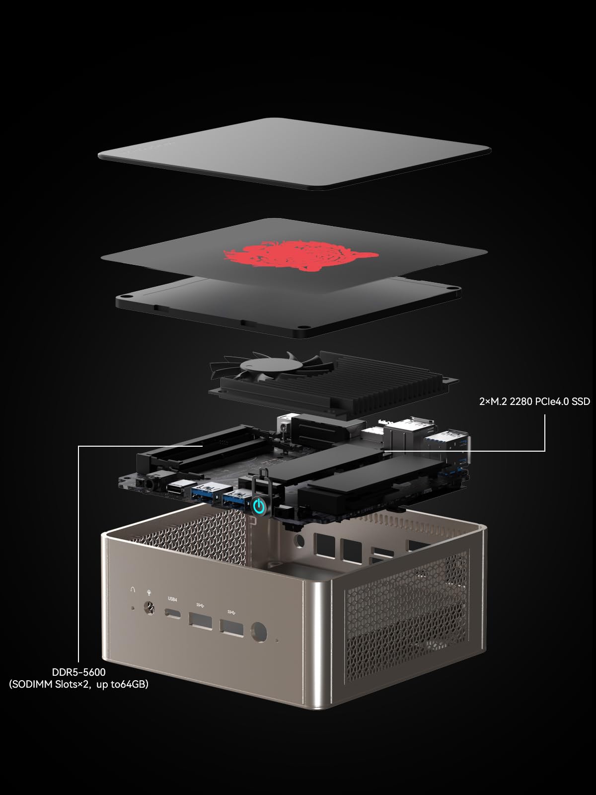 MINISFORUM Venus Series UM480 Mini PC AMD Ryzen 7 4800U Micro PC, DDR4 16G + 512G PCIe SSD, 2xHDMI, 1xUSB-C Triple 4K Outputs, 2.5G LAN, 4xUSB, AMD Radeon Graphics Small Form Factor